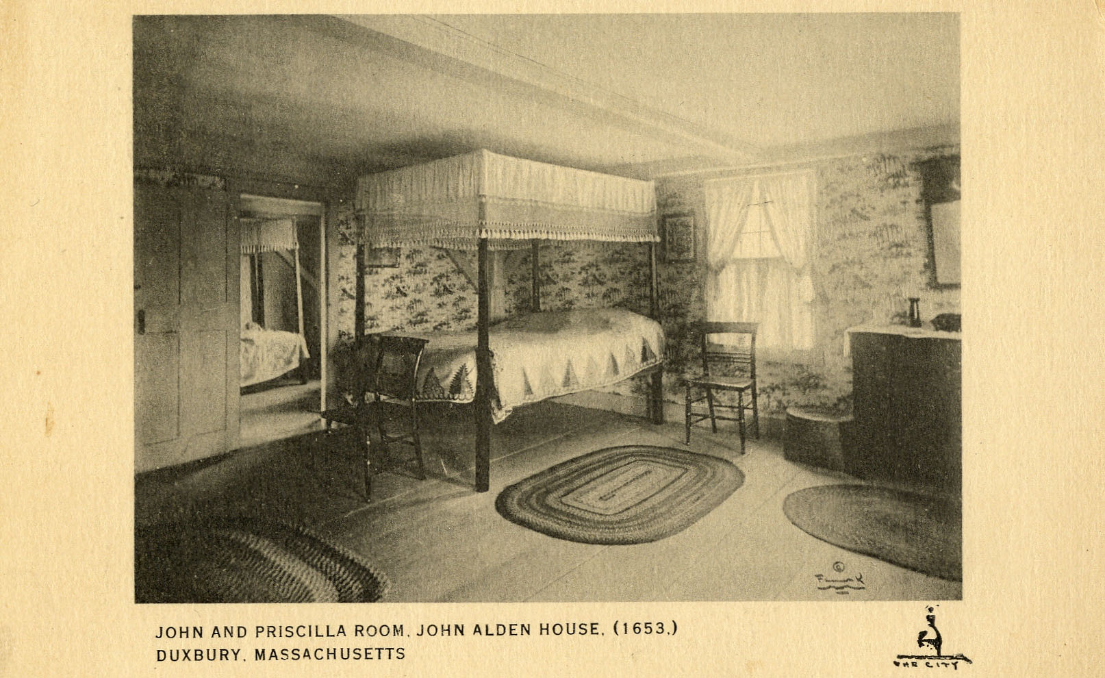 John Alden House Postcard - Duxbury Rural and Historical Society